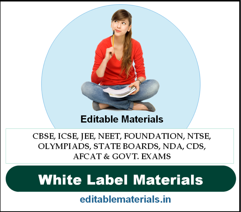 Study Materials for CBSE Class 11 Physics - Editable Materials