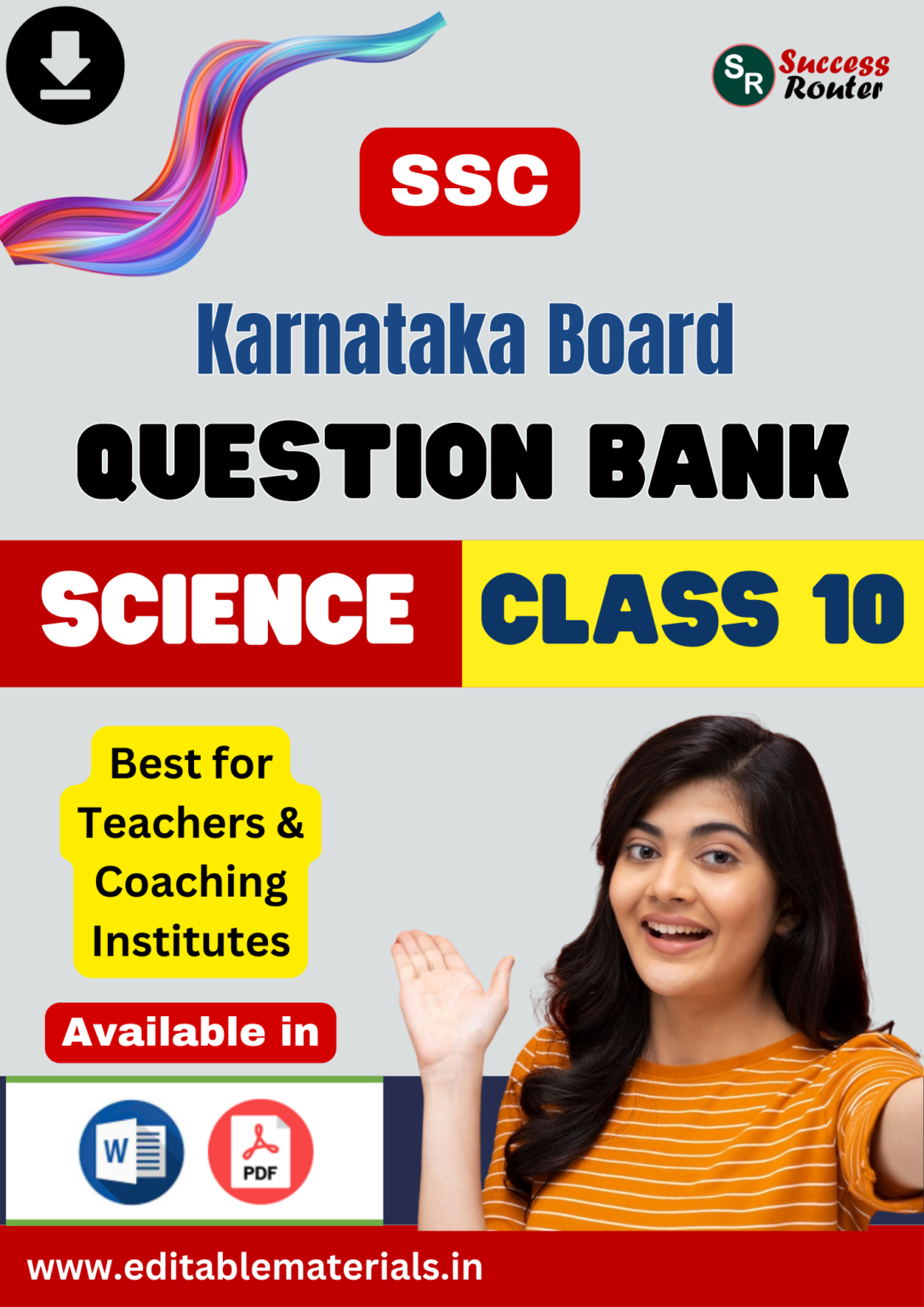 Karnataka State Board Class 10 Science Question Bank - Editable Materials